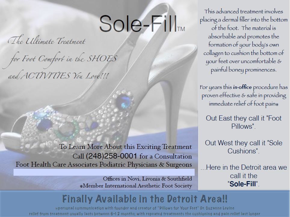 Foot Fillers Treatment in Novi, Southfield, Howell, Livonia, MI